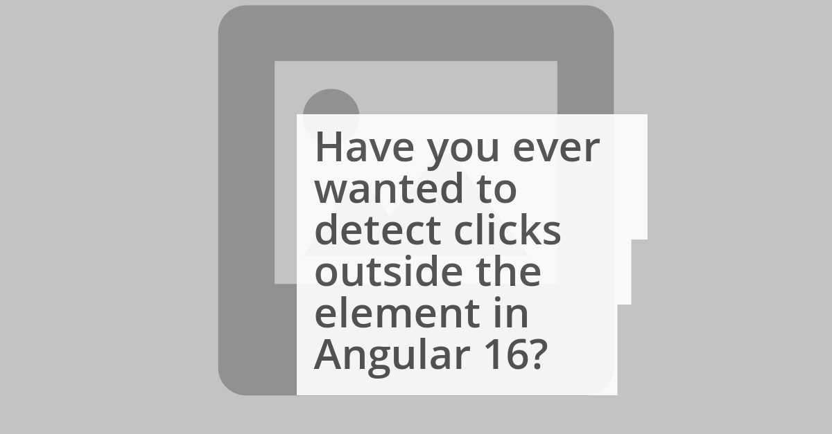 Angular Jobs on LinkedIn: How to detect clicks outside the Element in ... Angular Jobs on LinkedIn: How to detect clicks outside the Element in ...