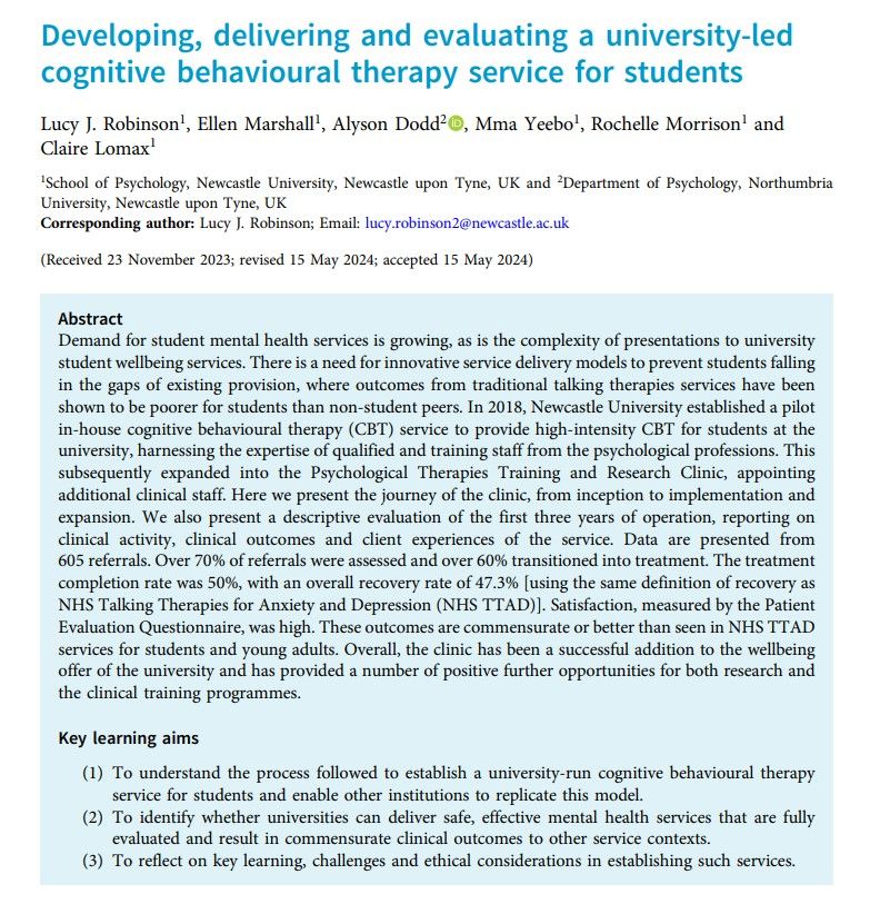 BABCP Journals on LinkedIn: tCBT new paper: Developing, delivering and ... BABCP Journals on LinkedIn: tCBT new paper: Developing, delivering and ...