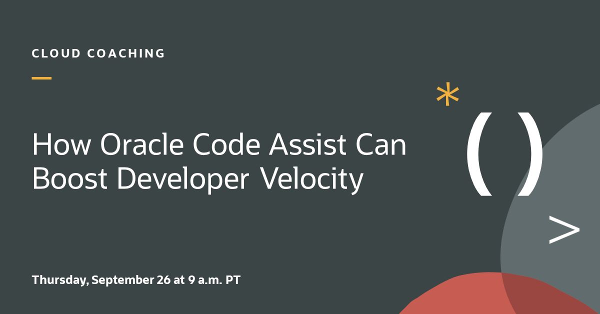 Oracle Developers on LinkedIn: See how Oracle Code Assist can help you ... Oracle Developers on LinkedIn: See how Oracle Code Assist can help you ...