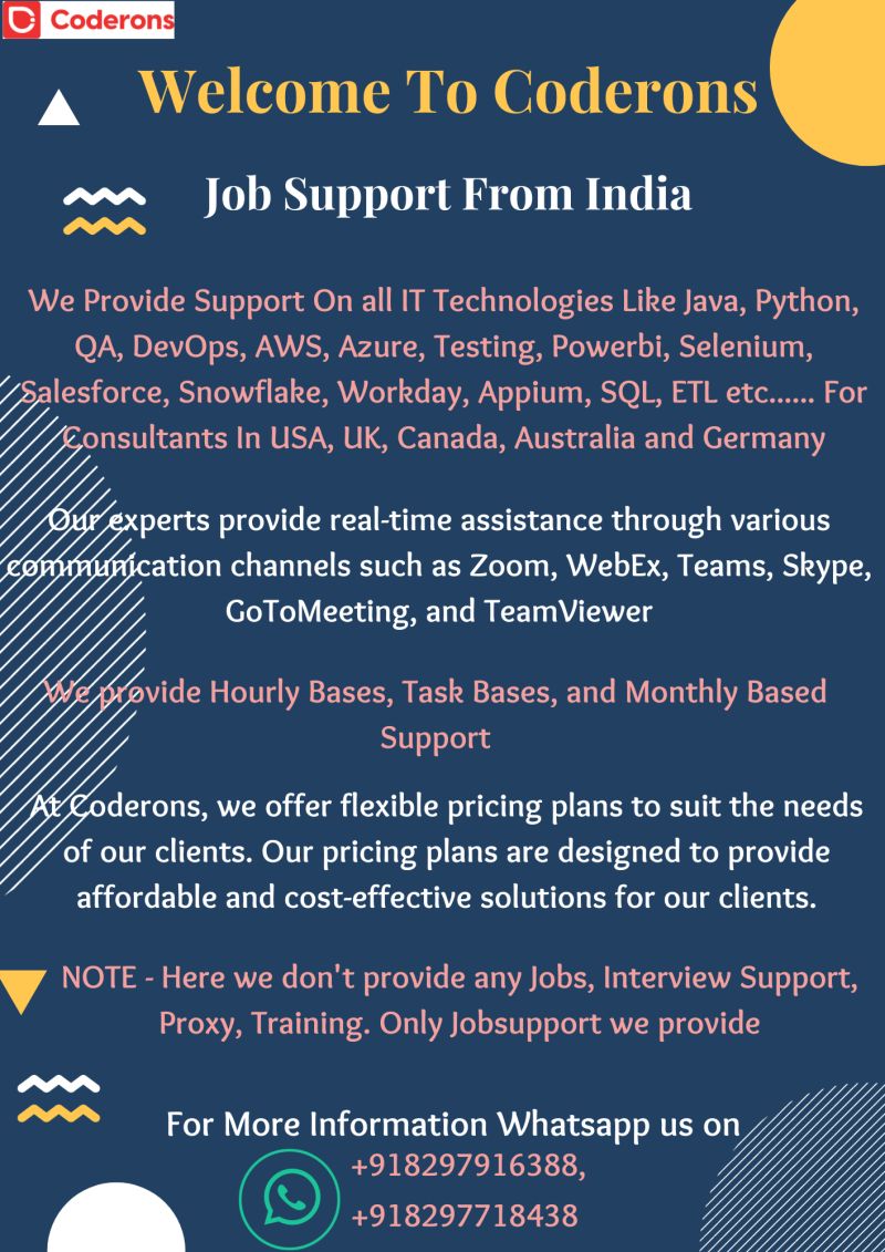 Coderons on LinkedIn: #jobsupport #projectsupport #support # ... Coderons on LinkedIn: #jobsupport #projectsupport #support # ...