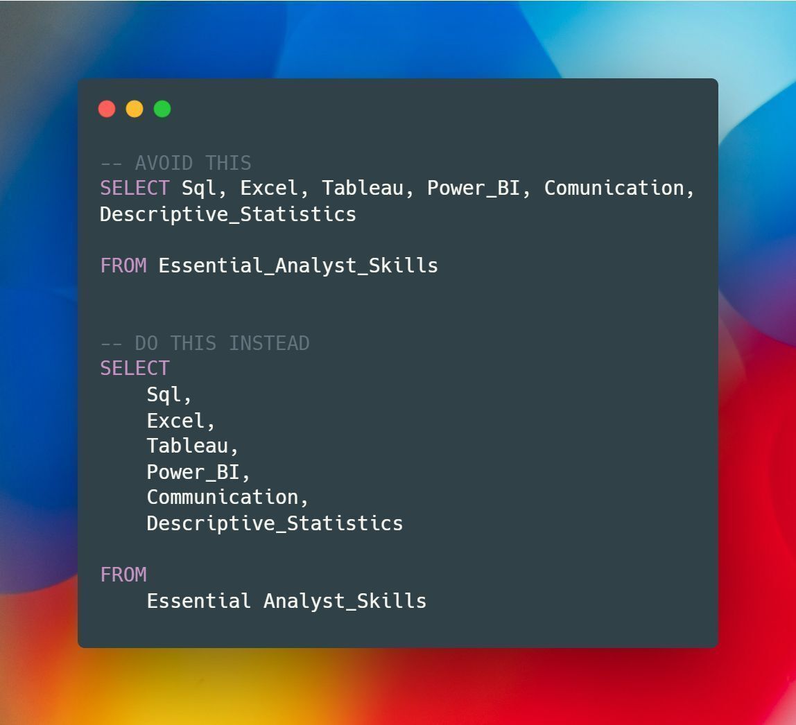 How to avoid SQL mistakes | Kedeisha Bryan posted on the topic | LinkedIn How to avoid SQL mistakes | Kedeisha Bryan posted on the topic | LinkedIn