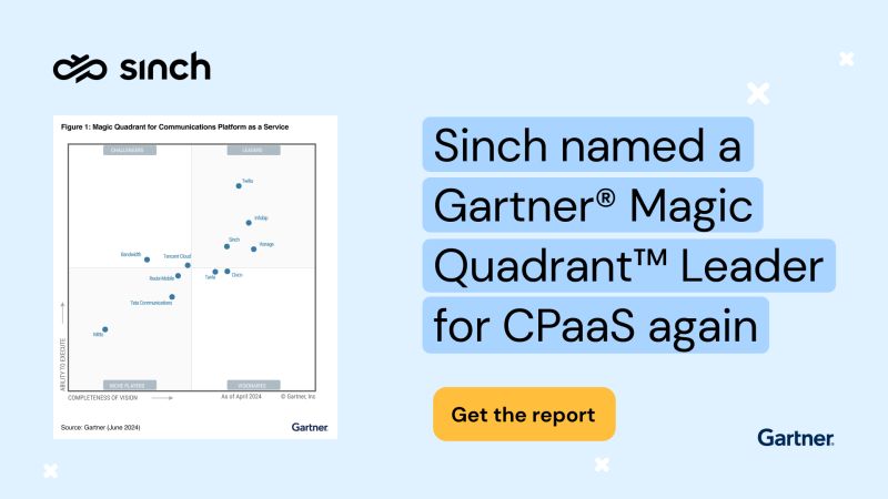 Sinch on LinkedIn: Sinch named a Gartner® Magic Quadrant™ Leader for ... Sinch on LinkedIn: Sinch named a Gartner® Magic Quadrant™ Leader for ...