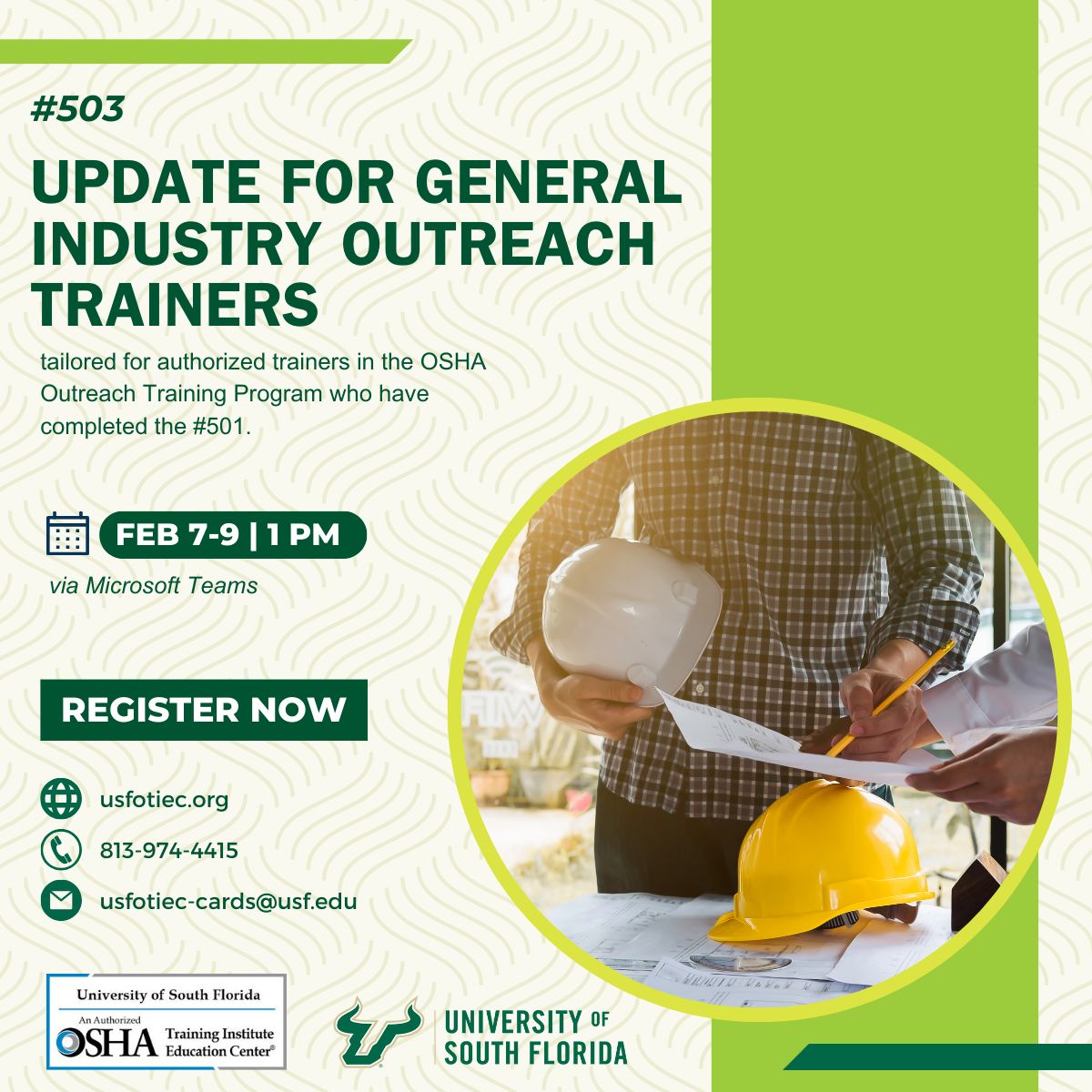 University of South Florida OTI Education Center on LinkedIn: OSHA ... University of South Florida OTI Education Center on LinkedIn: OSHA ...