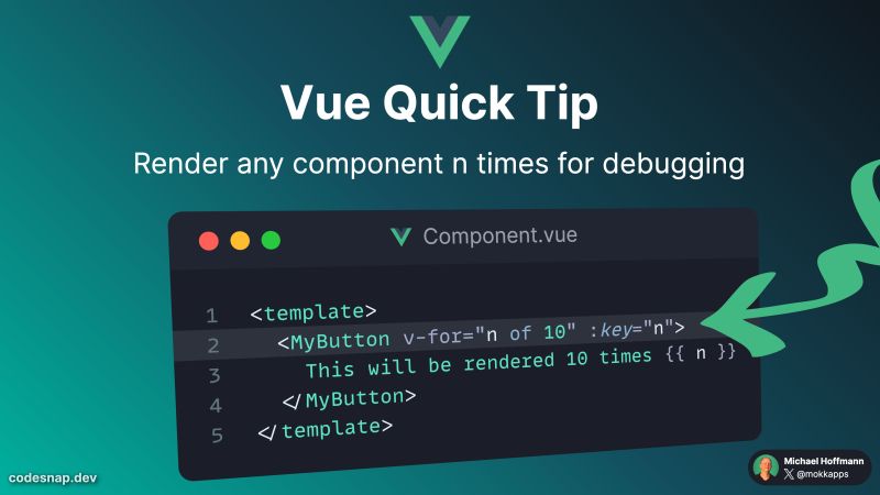 Michael Hoffmann on LinkedIn: 💡 Vue Quick Tip 👉🏻 Render any component n ... Michael Hoffmann on LinkedIn: 💡 Vue Quick Tip 👉🏻 Render any component n ...