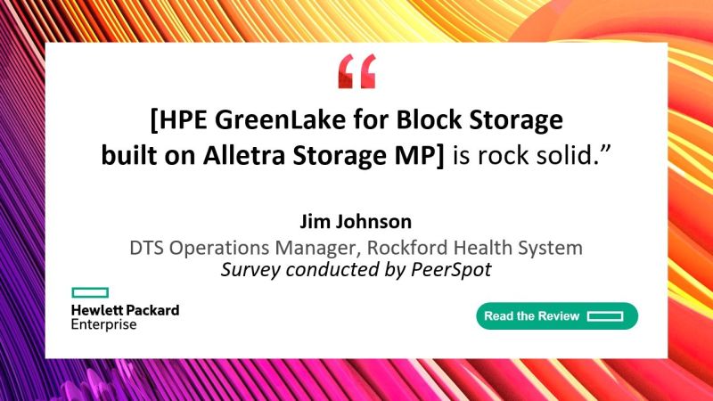 Jim Caro on LinkedIn: HPE GreenLake for Block Storage Reviews ... Jim Caro on LinkedIn: HPE GreenLake for Block Storage Reviews ...