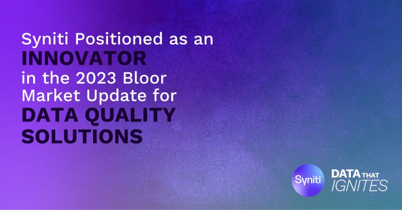 Hicham Choujar on LinkedIn: Syniti | Bloor Market Report Data Quality 2023 Hicham Choujar on LinkedIn: Syniti | Bloor Market Report Data Quality 2023