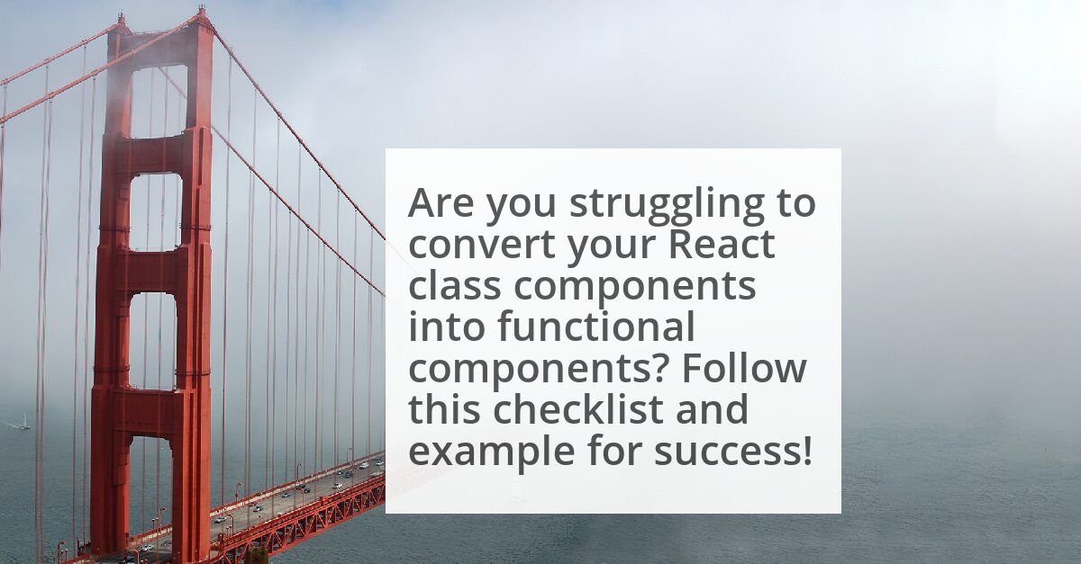 React Jobs on LinkedIn: Converting React Class Components to Functional ... React Jobs on LinkedIn: Converting React Class Components to Functional ...