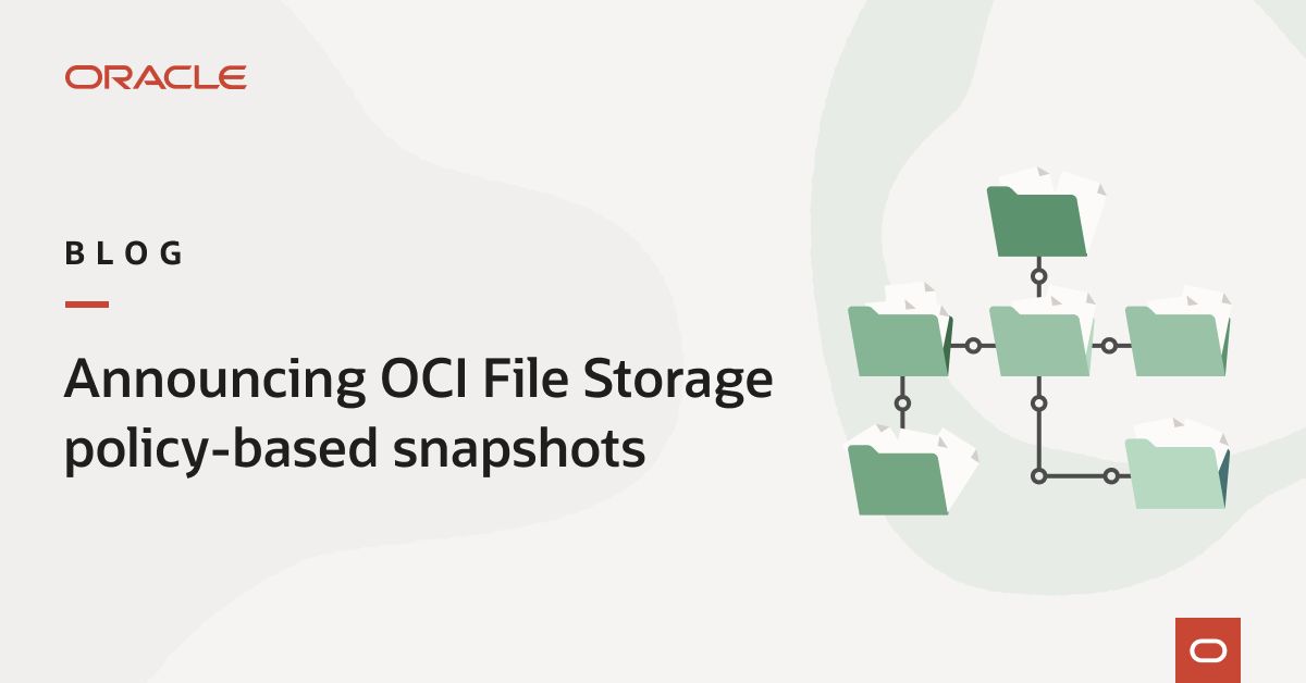 Oracle Cloud on LinkedIn: Announcing OCI File Storage Policy Based ... Oracle Cloud on LinkedIn: Announcing OCI File Storage Policy Based ...