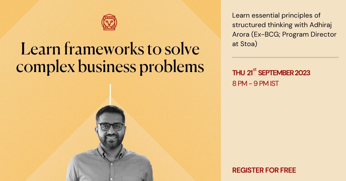 Stoa on LinkedIn: Stoa Workshop - Problem solving using structured thinking Stoa on LinkedIn: Stoa Workshop - Problem solving using structured thinking