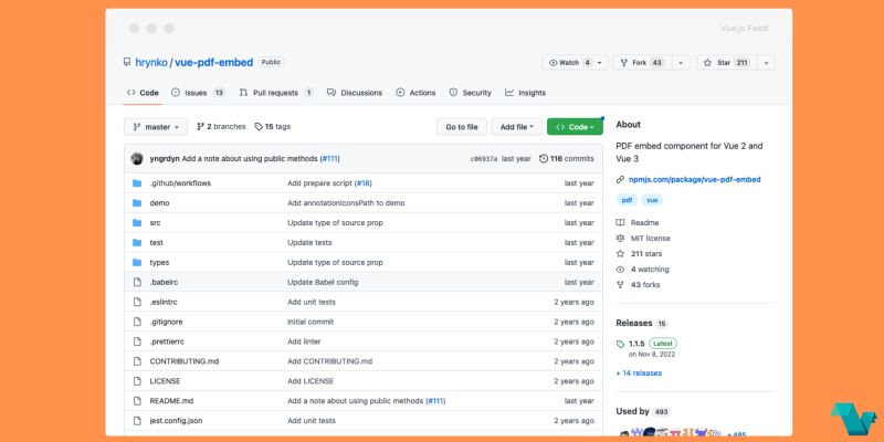 Vue.js Developers on LinkedIn: Vue-pdf-embed: Vue.js component to embed pdf Vue.js Developers on LinkedIn: Vue-pdf-embed: Vue.js component to embed pdf