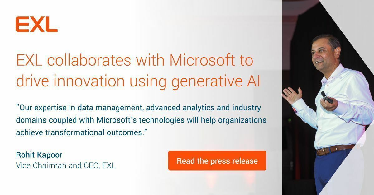 Manish Gupta on LinkedIn: EXL collaborates with Microsoft to drive ... Manish Gupta on LinkedIn: EXL collaborates with Microsoft to drive ...