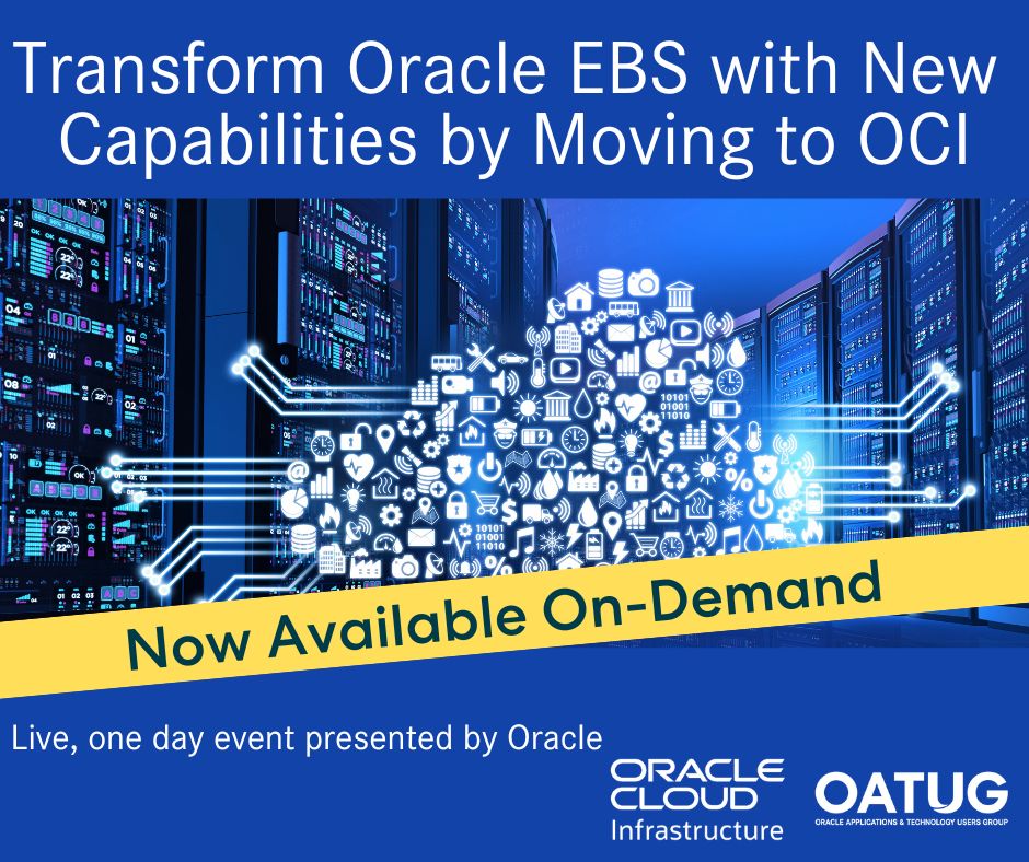 Oracle Applications & Technology Users Group (OATUG) on LinkedIn: # ... Oracle Applications & Technology Users Group (OATUG) on LinkedIn: # ...