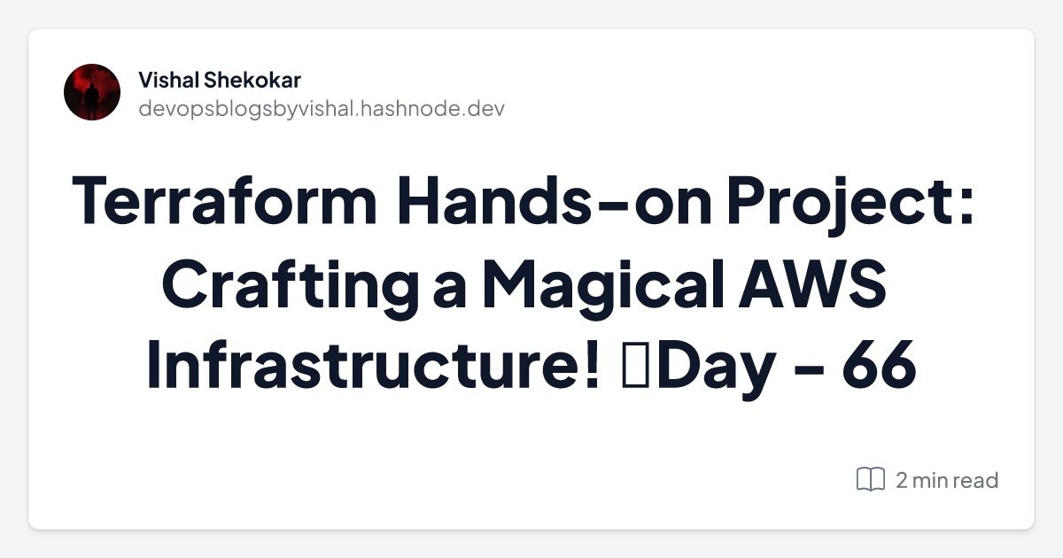 Darryl R. on LinkedIn: Terraform Hands-on Project: Crafting a Magical ... Darryl R. on LinkedIn: Terraform Hands-on Project: Crafting a Magical ...