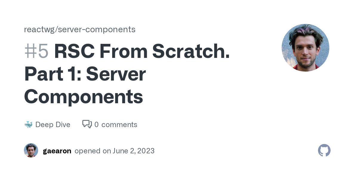 Nick Tsourektsidis on LinkedIn: RSC From Scratch. Part 1: Server ... Nick Tsourektsidis on LinkedIn: RSC From Scratch. Part 1: Server ...