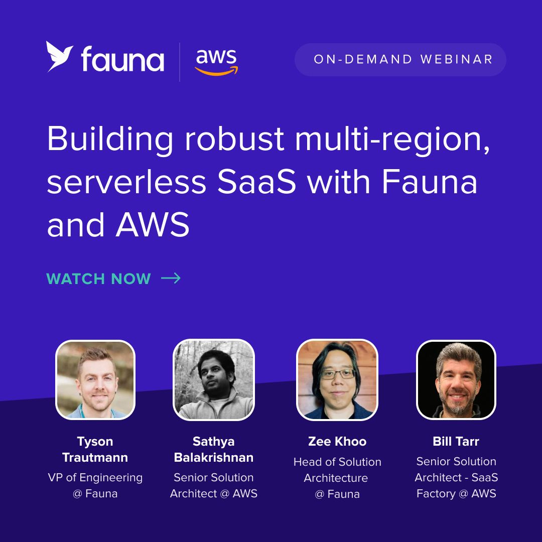 Fauna Inc. on LinkedIn: π‘Learn how to build robust multi-region ... Fauna Inc. on LinkedIn: π‘Learn how to build robust multi-region ...