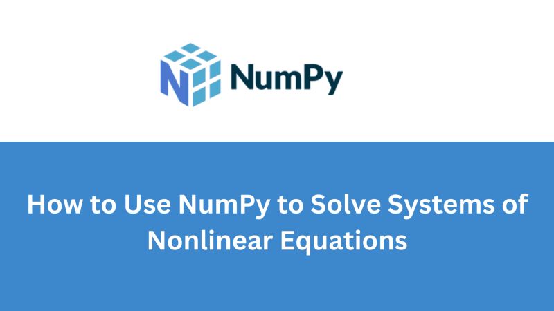 KDnuggets on LinkedIn: How to Use NumPy to Solve Systems of Nonlinear ... KDnuggets on LinkedIn: How to Use NumPy to Solve Systems of Nonlinear ...