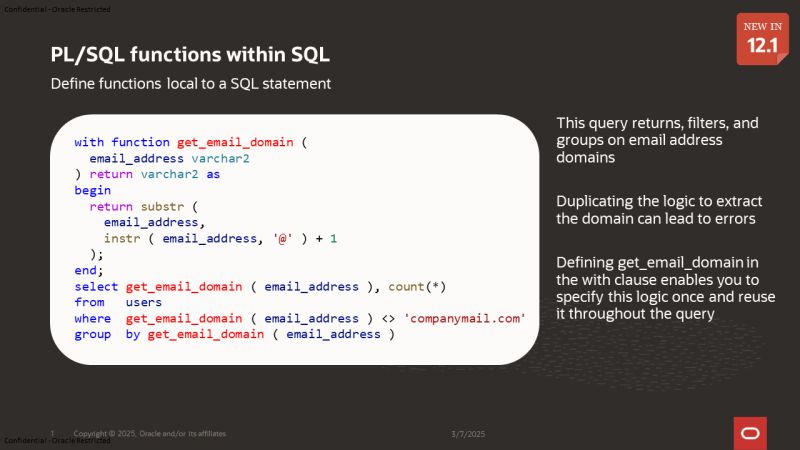 The WITH clause enables you to create named subqueries In Oracle ... The WITH clause enables you to create named subqueries In Oracle ...