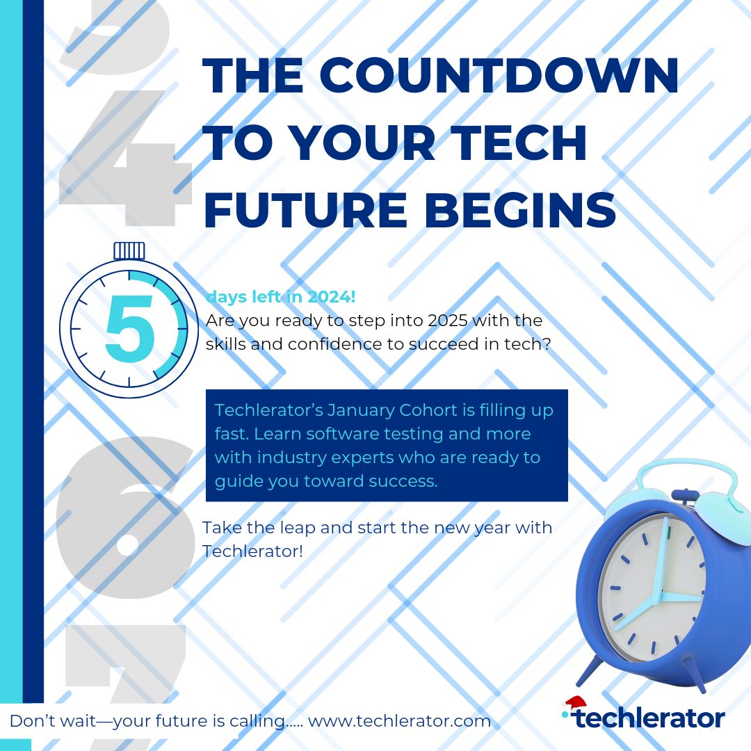 Techlerator on LinkedIn: #techlerator #softwaretesting #countdown #skills Techlerator on LinkedIn: #techlerator #softwaretesting #countdown #skills
