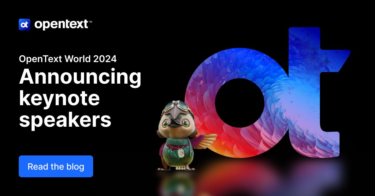 Laura Sudnik on LinkedIn: The keynote speakers for OpenText World 2024 ... Laura Sudnik on LinkedIn: The keynote speakers for OpenText World 2024 ...