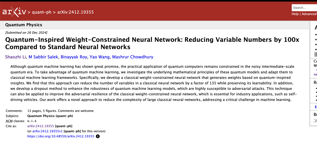 Quantum-Inspired Weight-Constrained Neural Network: Reducing Variable ... Quantum-Inspired Weight-Constrained Neural Network: Reducing Variable ...