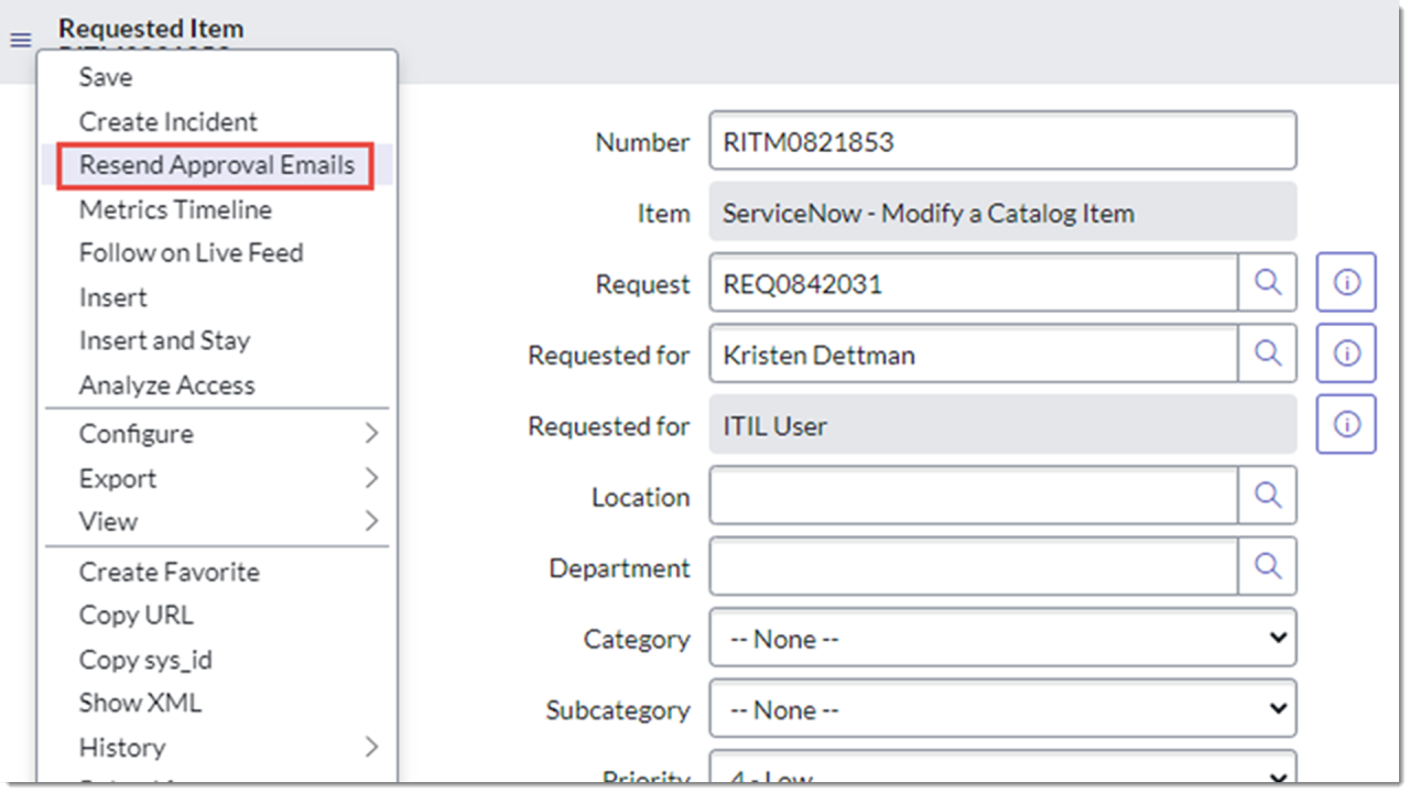 Resending Approval Emails in ServiceNow Resending Approval Emails in ServiceNow