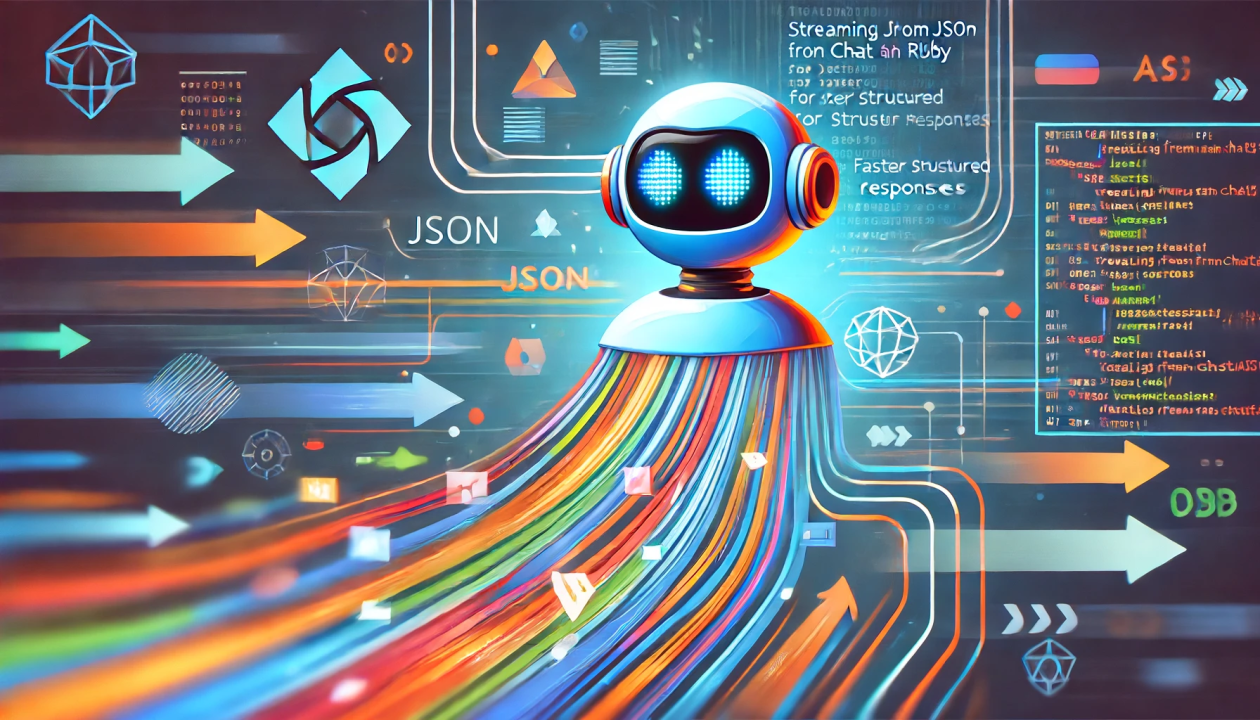 Streaming JSON from GPT-4o in Ruby for faster structured responses. Streaming JSON from GPT-4o in Ruby for faster structured responses.