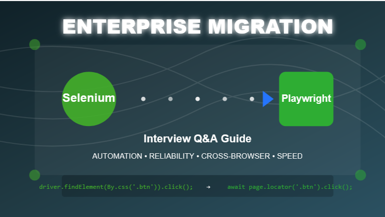 Selenium to PlayWright ... Migration.. Interview Selenium to PlayWright ... Migration.. Interview