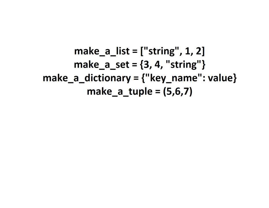 Basic Data Structures in Python Basic Data Structures in Python