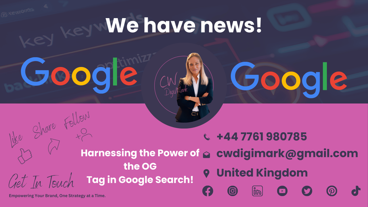 Harnessing the Power of the OG Tag in Google Search! Harnessing the Power of the OG Tag in Google Search!