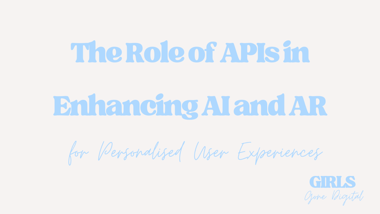 The Role of APIs in Enhancing AI and AR for Personalised User Experiences The Role of APIs in Enhancing AI and AR for Personalised User Experiences