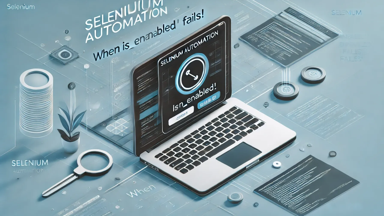 🔍 Why is_enabled() Sometimes Fails in Selenium & How to Fix It 🚀 🔍 Why is_enabled() Sometimes Fails in Selenium & How to Fix It 🚀