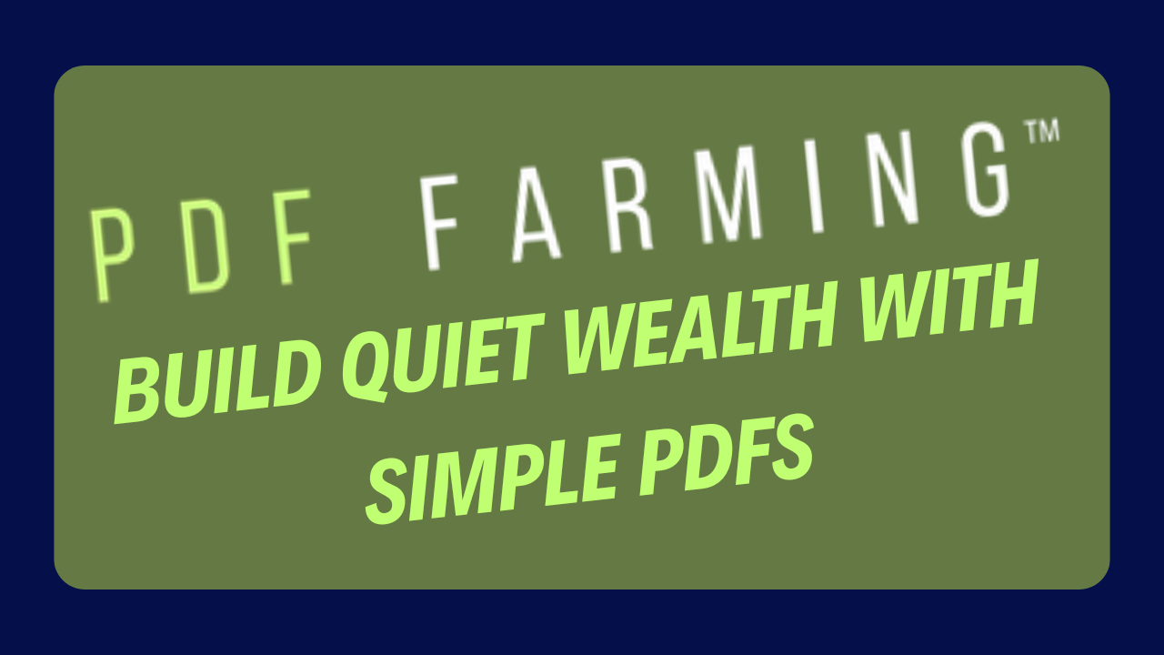 PDF Farming 4.0 Review: Build Quiet Wealth with Simple PDFs PDF Farming 4.0 Review: Build Quiet Wealth with Simple PDFs