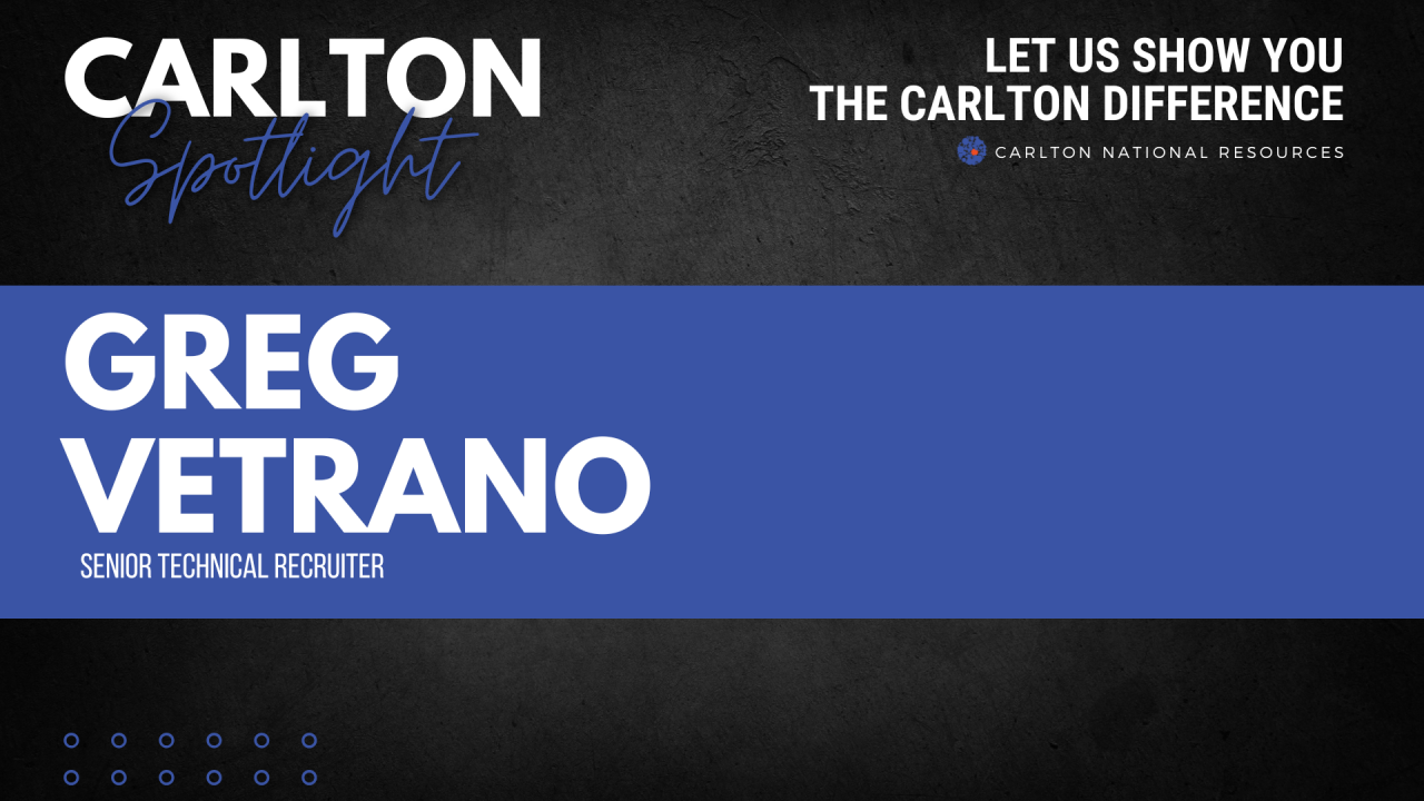 Carlton Spotlight: Greg Vetrano Carlton Spotlight: Greg Vetrano