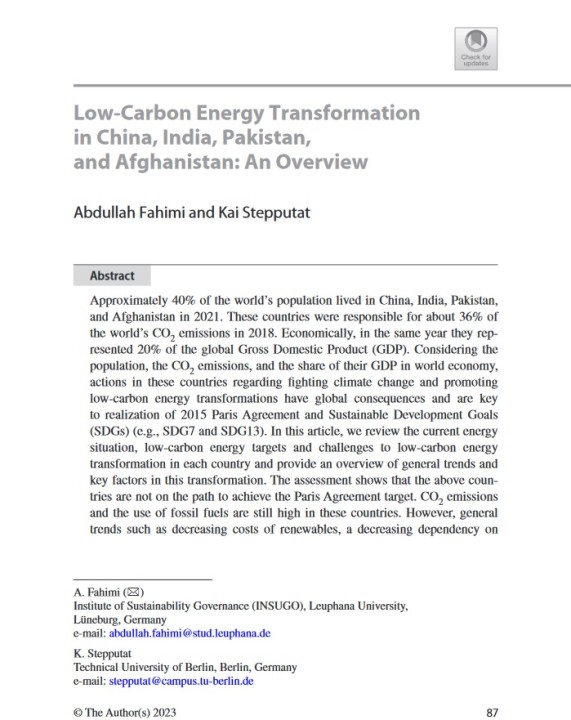 Low-Carbon Energy Transformation in China, India, Pakistan, and ... Low-Carbon Energy Transformation in China, India, Pakistan, and ...