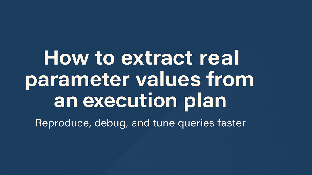 Extract SQL Server query parameters from execution plans using PowerShell Extract SQL Server query parameters from execution plans using PowerShell