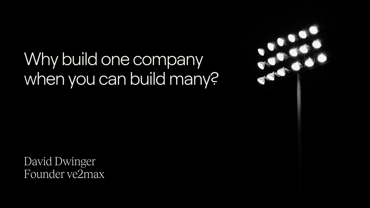 Why Build One Company When You Can Build Many? Why Build One Company When You Can Build Many?