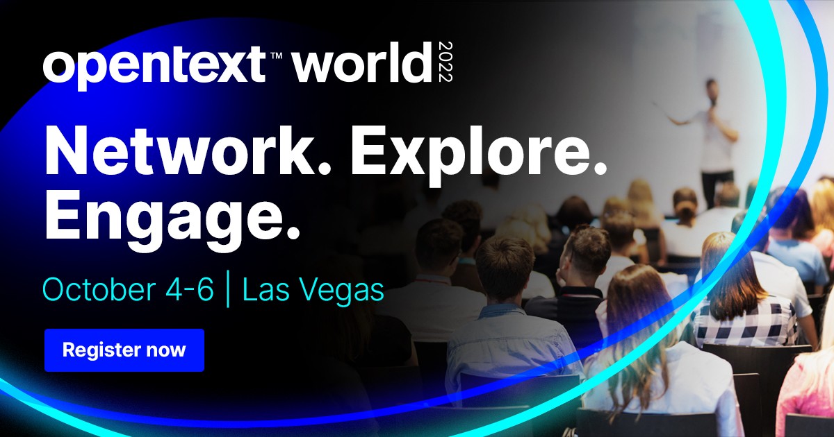 OpenText World is back! OpenText World is back!