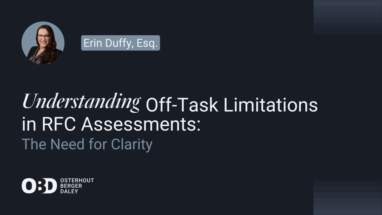 Understanding Off-Task Limitations in RFC Assessments Understanding Off-Task Limitations in RFC Assessments