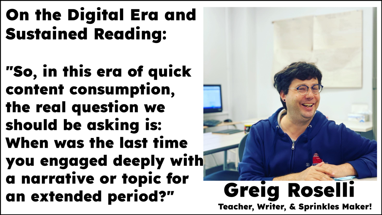 The Power of Sustained Reading in an Age of Distraction The Power of Sustained Reading in an Age of Distraction