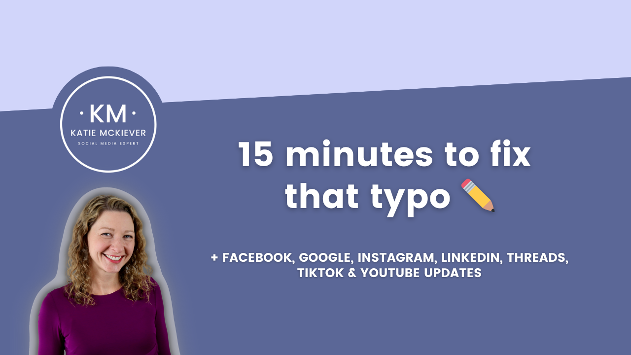 15 minutes to fix that typo ️ + Facebook, Google, Instagram, LinkedIn ... 15 minutes to fix that typo ️ + Facebook, Google, Instagram, LinkedIn ...