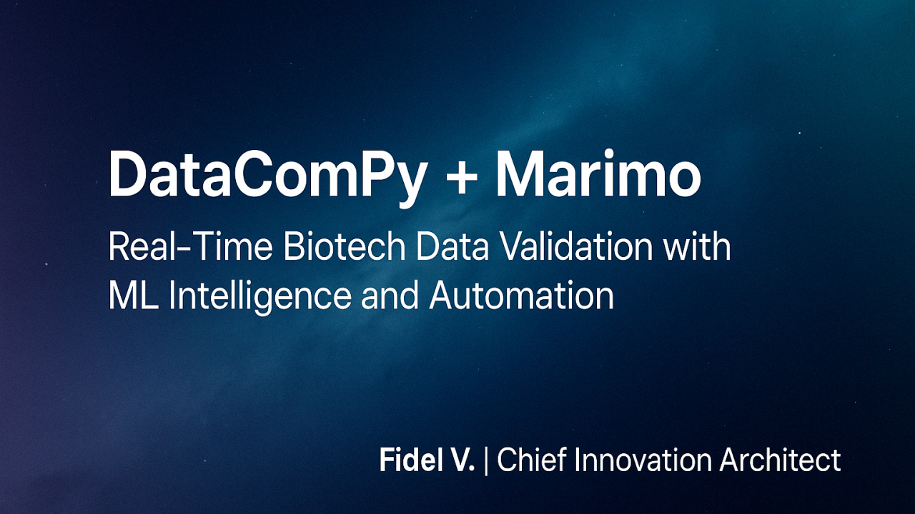 DataComPy + Marimo: Real-Time Analytics & ML-Powered Validation for ... DataComPy + Marimo: Real-Time Analytics & ML-Powered Validation for ...