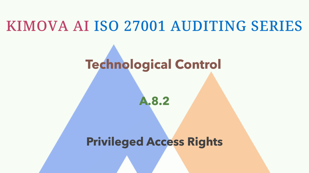 Kimova AI ISO 27001 Series: Technological Control A.8.2 Kimova AI ISO 27001 Series: Technological Control A.8.2