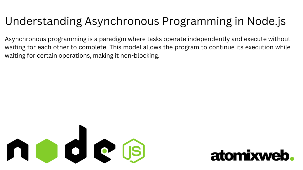 Understanding Asynchronous Programming in Node.js Understanding Asynchronous Programming in Node.js