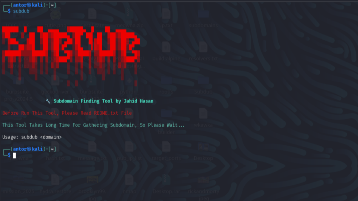 🔍 Automating Subdomain Enumeration with Subdub – My Custom Recon Script 🔍 Automating Subdomain Enumeration with Subdub – My Custom Recon Script