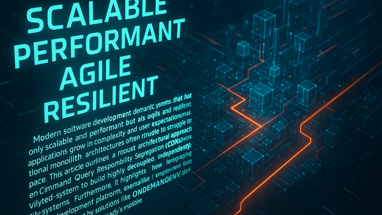 Architecting for Agility and Resilience: An Event-Driven CQRS Approach ... Architecting for Agility and Resilience: An Event-Driven CQRS Approach ...