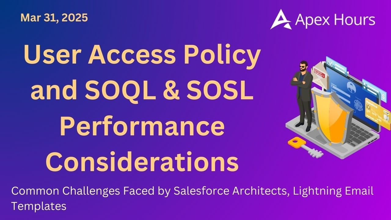 User Access Policy and SOQL & SOSL Performance Consideration User Access Policy and SOQL & SOSL Performance Consideration