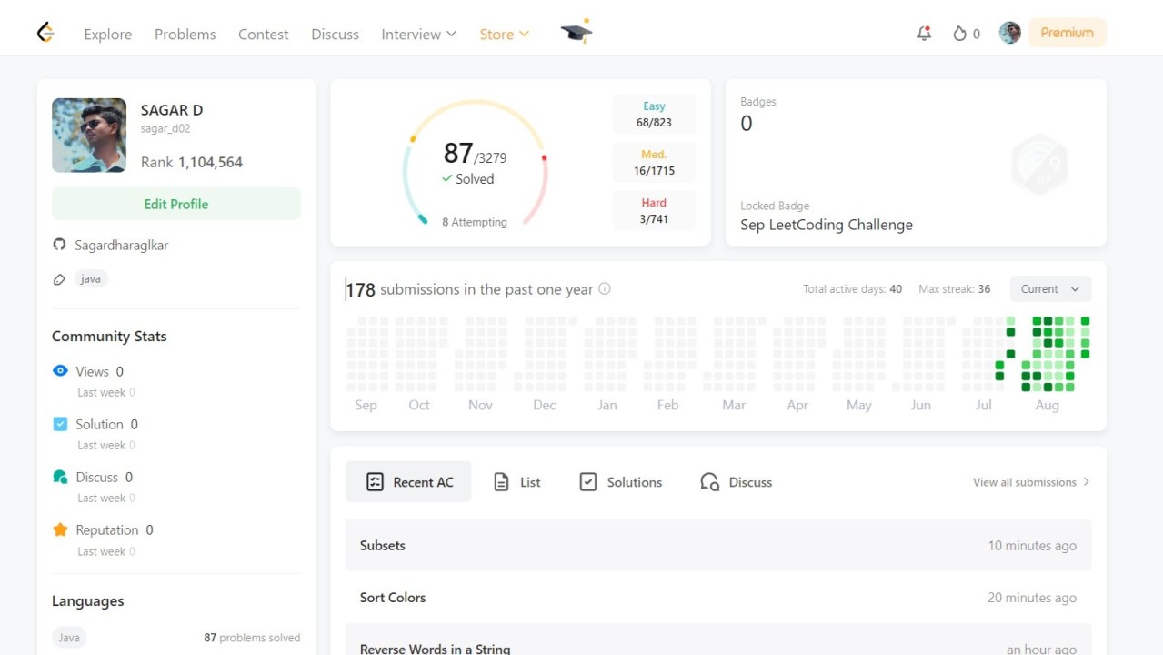 🔥 Keeping the LeetCode streak alive at 36 days and counting! 🔥 Keeping the LeetCode streak alive at 36 days and counting!