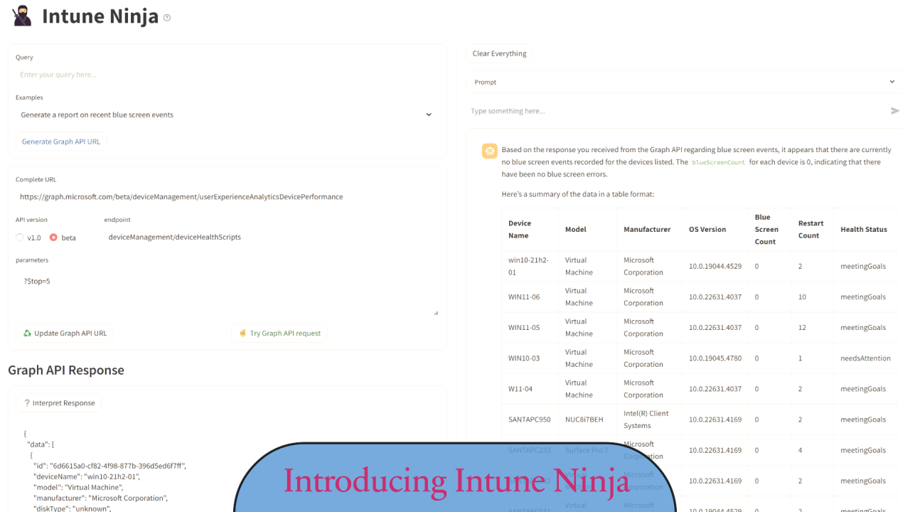 Let's build our own AI assistant for Intune Let's build our own AI assistant for Intune