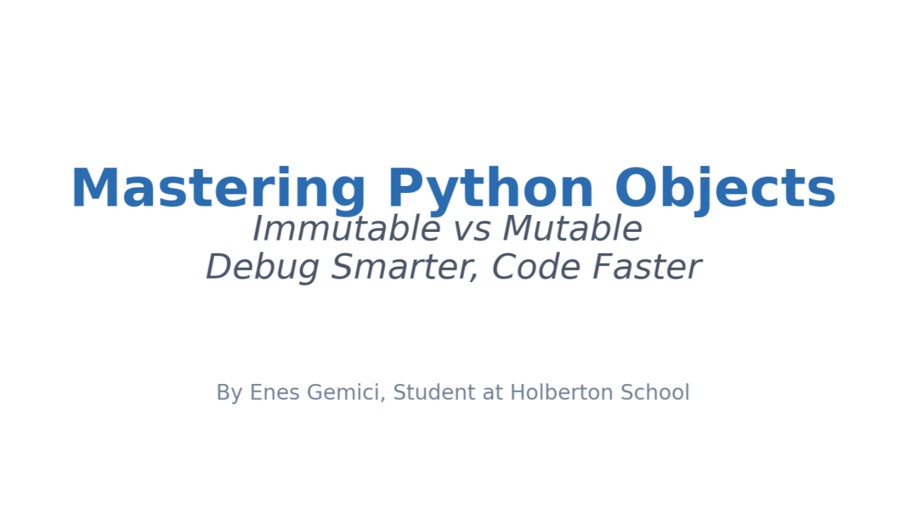 Mastering Python Objects: A Quick Dive | Enes GEMICI Mastering Python Objects: A Quick Dive | Enes GEMICI