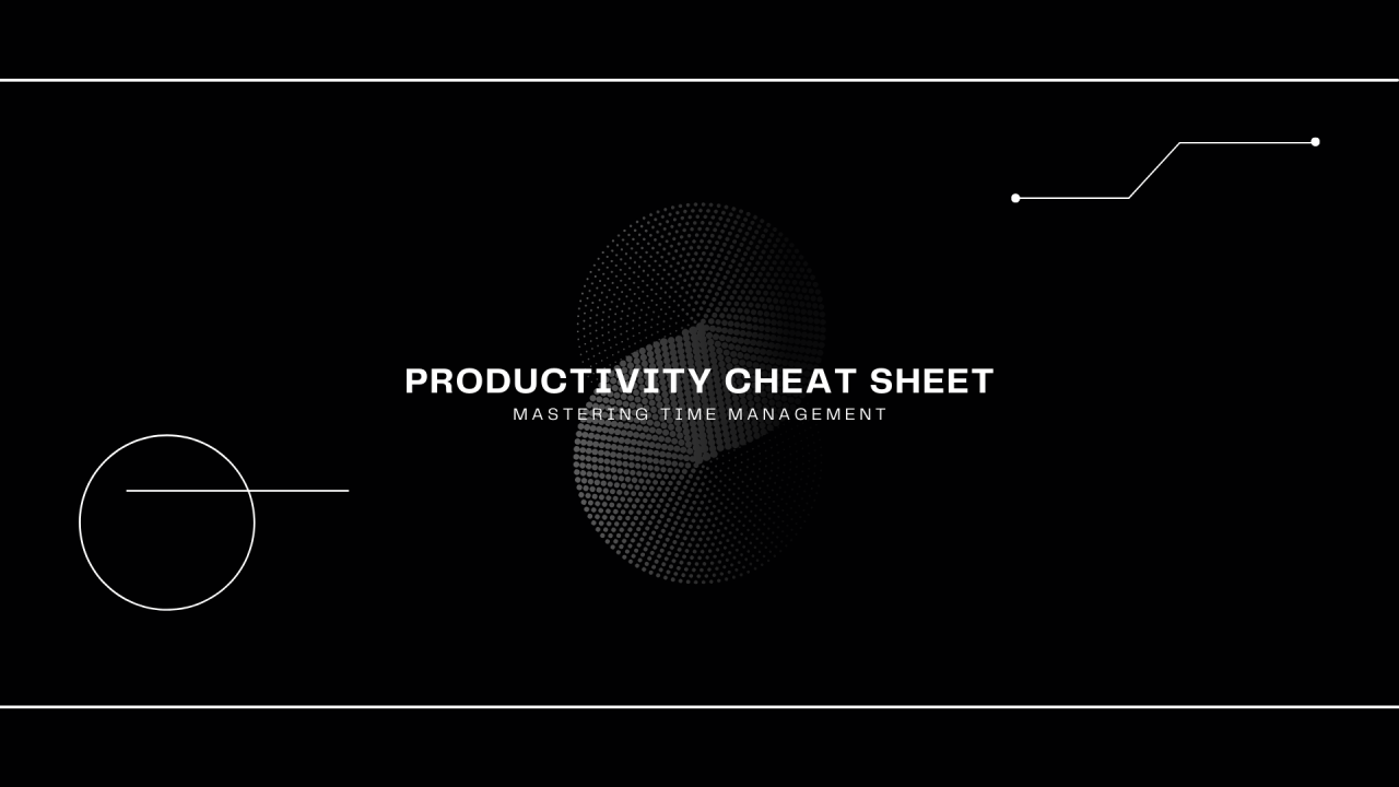 Productivity Cheat Sheet: Mastering Time Management Productivity Cheat Sheet: Mastering Time Management